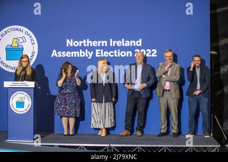 Alliance Party of NI’s Nick Mathison giving his acceptance speech at ...