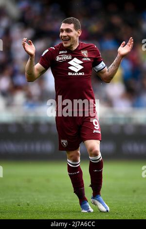 Andrea Belotti of Torino FC reacts during the Serie A 2021/22 match ...