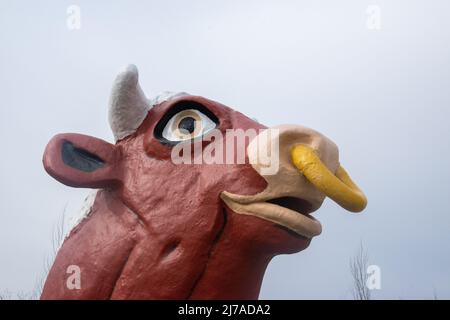 "Arthur" the Bull is a giant bull sculpture located outside the Visitor ...