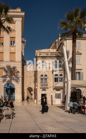 Riva Boardwalk in Split historic district, Croatia Stock Photo - Alamy