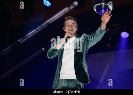 Vincent Gross bei "Die große Schlager-Hitparade" in der Messehalle ...