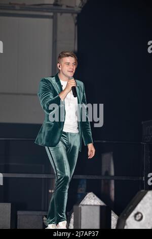 Vincent Gross bei "Die große Schlager-Hitparade" in der Messehalle ...