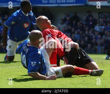 PORTSMOUTH V MAN. UTD. STEVE STONE SCORES FOR PORTSMOUTH. PIC MIKE ...