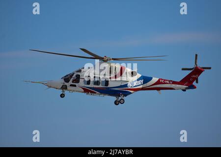 TAI T625 Gökbey helicopter Istanbul Turkey 09 24 2021 in flight at ...
