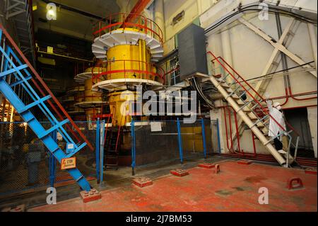 Production hall of pumping station of Chernobyl Nuclear Power Plant ...