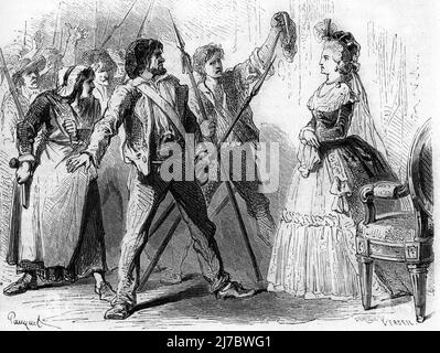 FRENCH REVOLUTION The women's march on Versailles 5 October 1789 Stock ...
