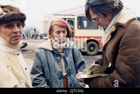 Romanian author and political figure Romulus Rusan in January 1990 ...