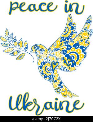 Ukraine no war, flag with dove Stock Vector Image & Art - Alamy