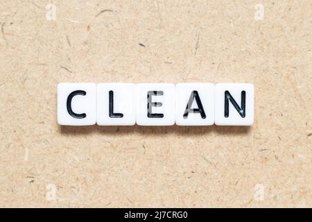 Tile alphabet letter with word hygiene in red color rack on wood ...