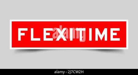 Sticker label with word flexitime in green color on gray background Stock Vector Image & Art - Alamy