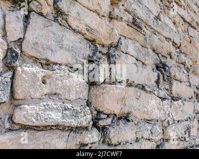 Texture and pattern of the ancient Tulum ruins Mayan site with temple ...