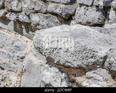 Texture pattern of Tulum ruins Mayan site temple pyramids Mexico Stock ...