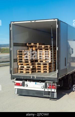 Interior of an empty refrigerated trailer Stock Photo - Alamy