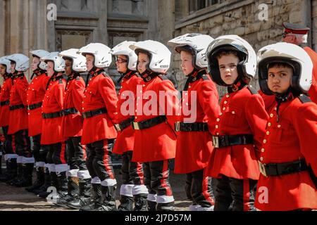 Members of the 59 Motorcycle Club on a Triumph Bike in the London ...