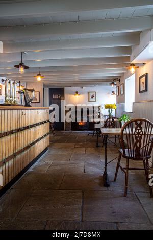 The Tolcarne Inn pub interior , Newlyn Harbour, Penzance, Cornwall ...