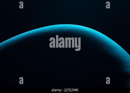 Bodyscape of a woman buttock. Macro shoot. Backlighted. Using negative ...