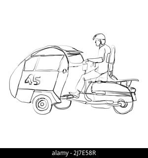 Helicak is the old city of Jakarta public transportation. (The three ...