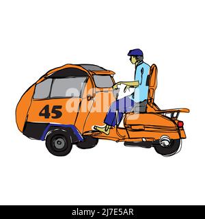 Helicak is the old city of Jakarta public transportation. (The three ...