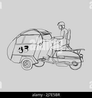 Helicak is the old city of Jakarta public transportation. (The three ...