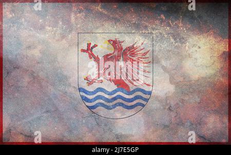 Top view of flag Slupsk, Poland. Polish city. travel and patriot ...