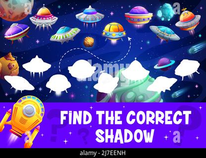 UFO Spaceship Find The Differences Stock Vector Image & Art - Alamy