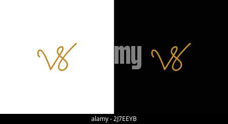 Modern and sophisticated VS letter initials logo design Stock Vector ...