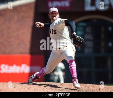 San Francisco Giants' Dominic Leone during a baseball game against the ...