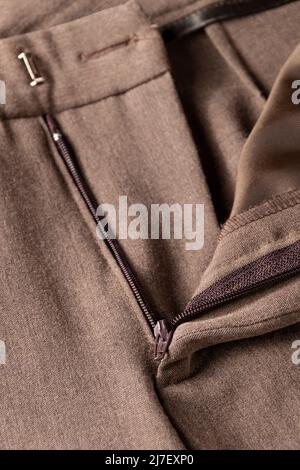 Pants closure, detail of the seam of the clothes Stock Photo - Alamy
