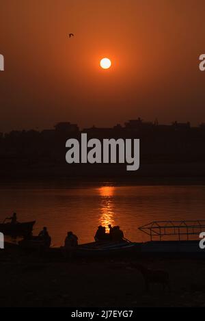 Pakistani people enjoying boating in Ravi River during sunset in Lahore ...
