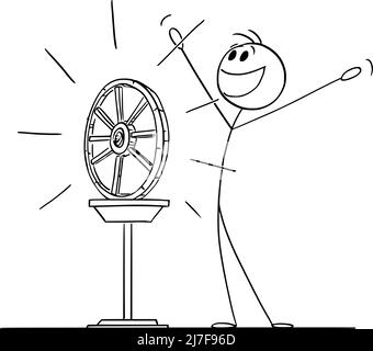 innovation wheel ancient cartoon vector illustration Stock Vector Image ...