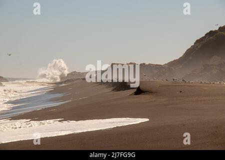 Beach in the region of Maule, Chile Stock Photo - Alamy