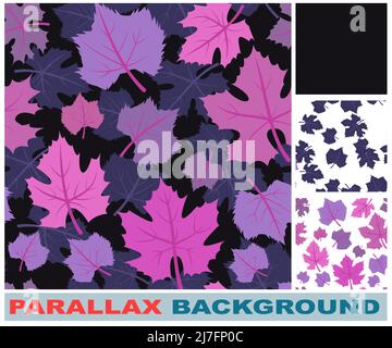 Seamless forest. Set parallax effect. Treetops and sky. Illustration ...