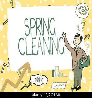 Sign displaying Spring Cleaning. Business approach practice of ...