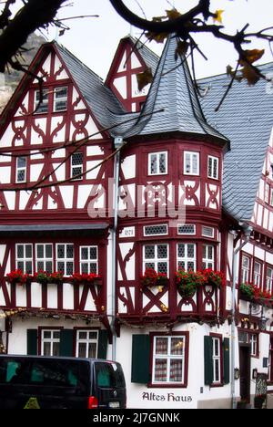 1368, old, Bacharach, Germany, Europe, half-timbered houses, house ...