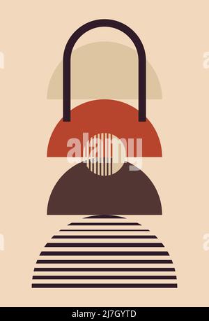 Trendy set of watercolor minimalistic abstract hand painted ...