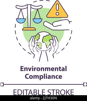 environmental compliance line icon vector illustration Stock Vector Image & Art - Alamy