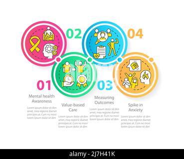 Mental health and recovery circle infographic template Stock Vector ...