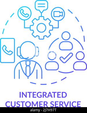 Customer service blue gradient concept icon Stock Vector Image & Art ...