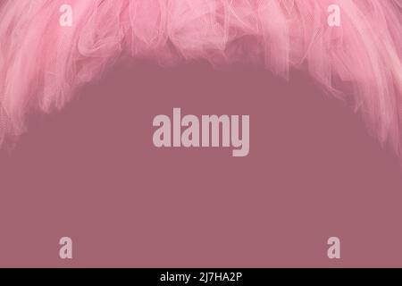 Pink tule tutu fabric used for graphic border frames Stock Photo - Alamy