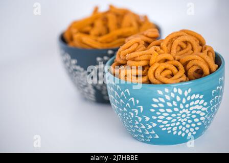 Murruku (aka Chakli) a south Indian fried snack made from rice flour ...