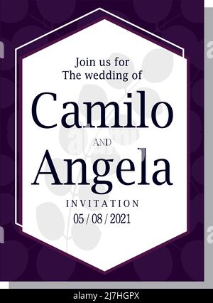 Isolated names wedding invitation vector illustration Stock Vector ...