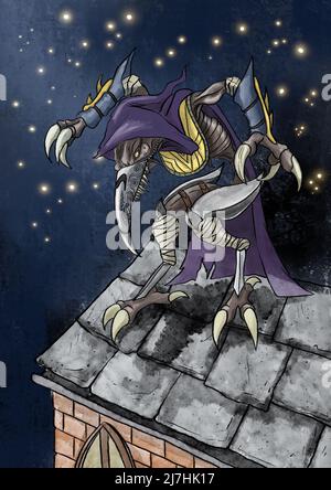 an evil bird thief monster Stock Photo - Alamy