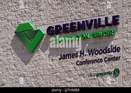Greenville convention center sign in Greenville SC Stock Photo - Alamy