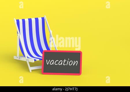 Inscription enjoy on chalkboard near lifebuoy. Summer vacation. Travel ...