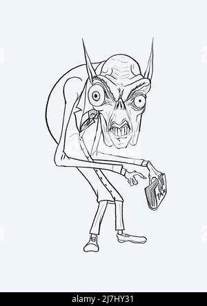 evil tax man cartoon Stock Photo - Alamy