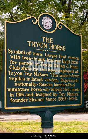 Morris the Horse sculpture in downtown Tryon North Carolina Stock Photo ...