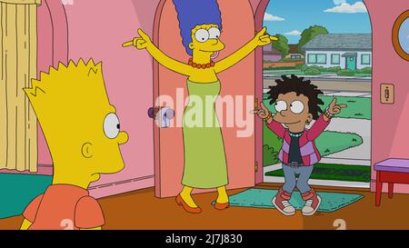 THE SIMPSONS, from left: Abel Tesfaye (guest voice: The Weeknd), Bart ...