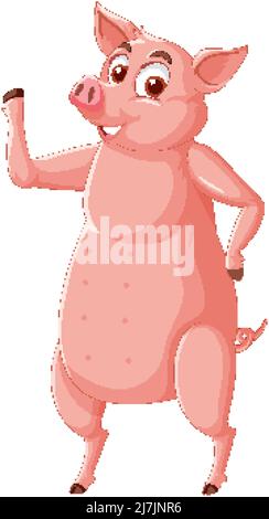 A pig standing on two legs illustration Stock Vector Image & Art - Alamy