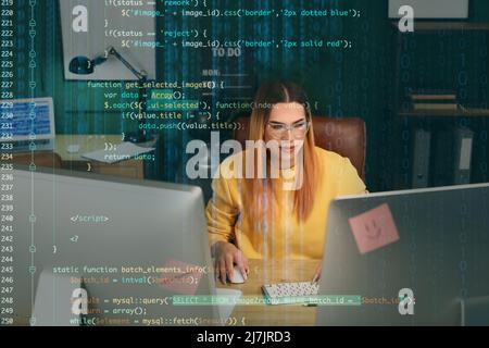Double exposure of transgender programmer at workplace and computer ...