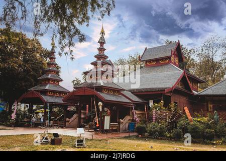 Wat Chom Sawan temple in Phrae, Thailand Stock Photo - Alamy